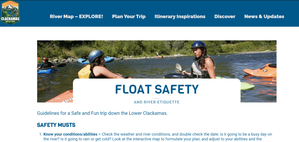Float Safety & River Etiquette for Tubers | Clackamas Water Trail